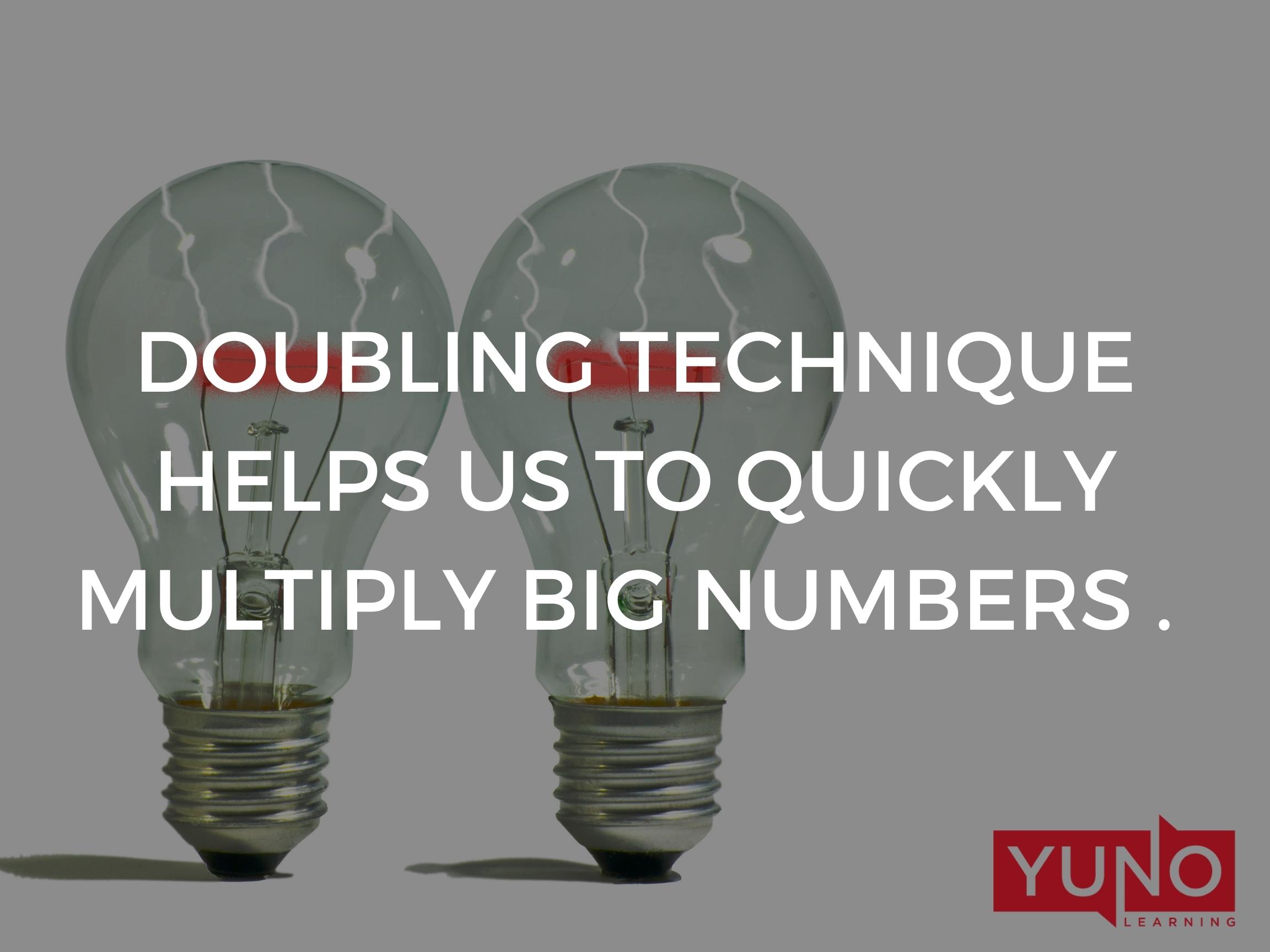 Vedic Maths Practice Test For Multiplication Doubling Technique 