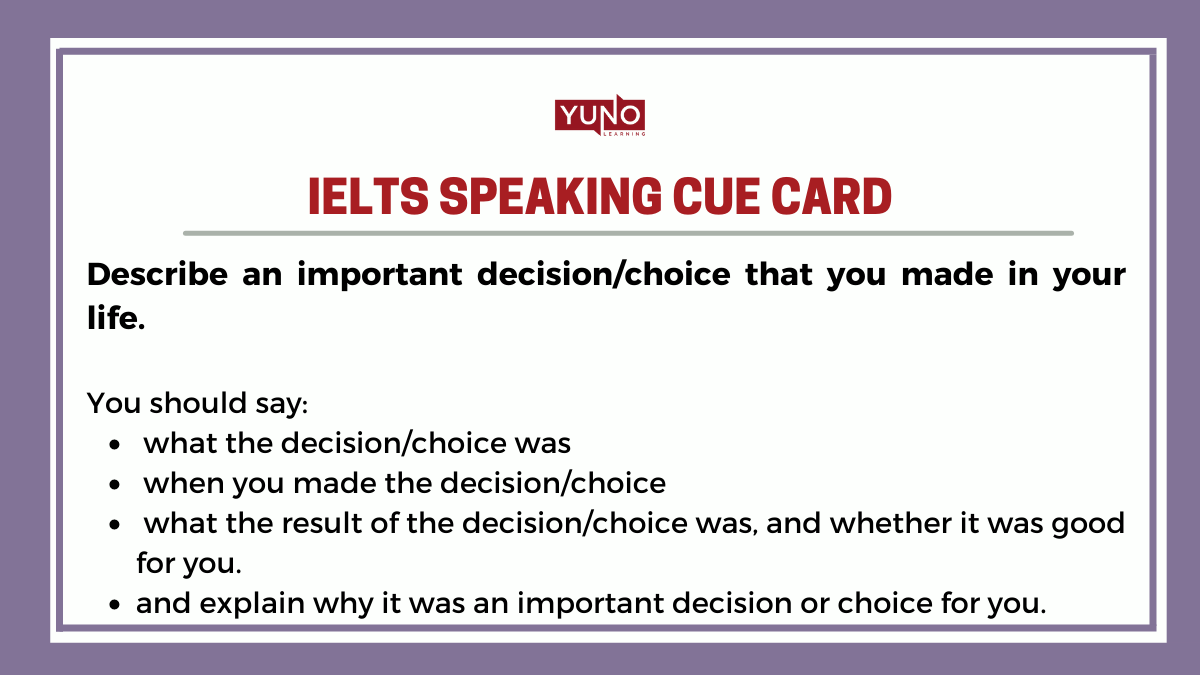 IELTS Speaking Task: Cue Card Question With Sample Answer on Experiences