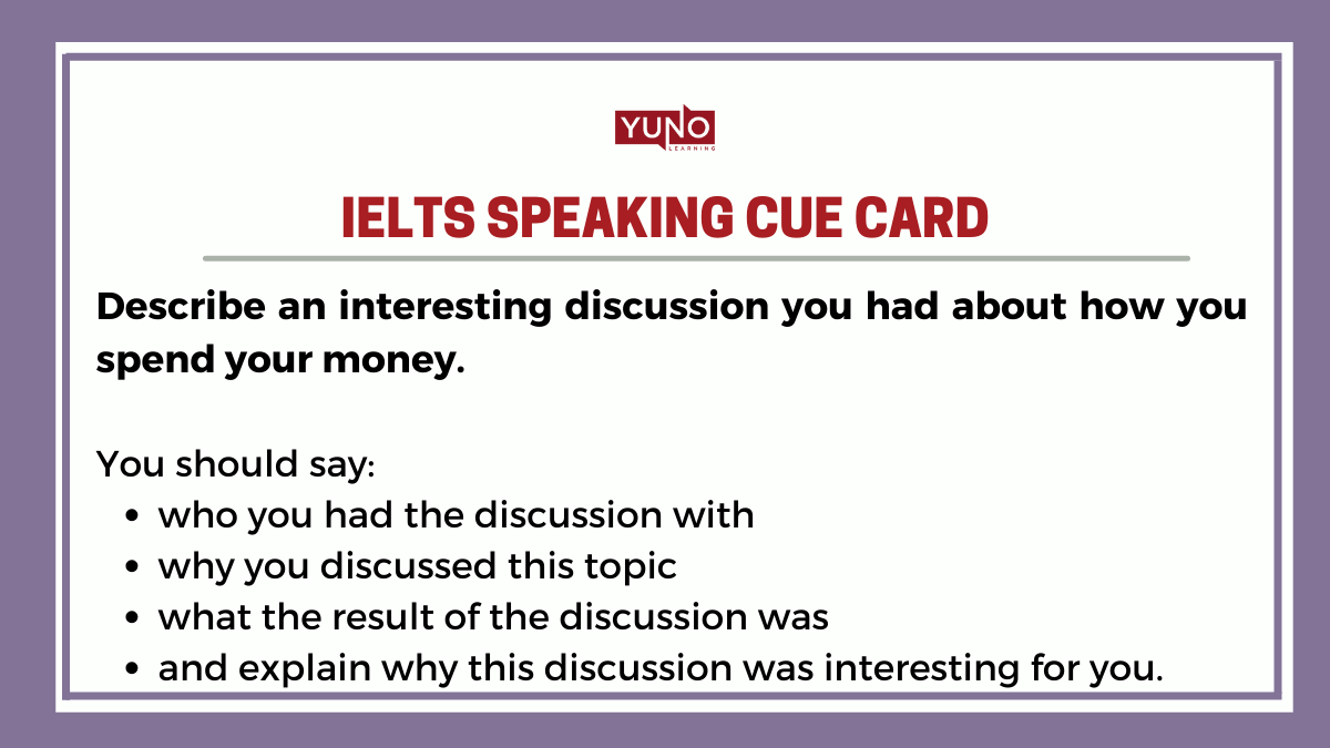 IELTS Speaking Task: Cue Card Question With Sample Answer on Talks and ...