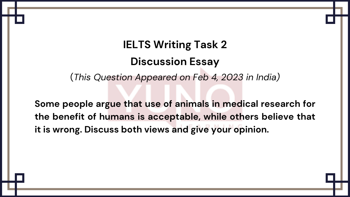 4 Feb 2023 IELTS Discussion Essay on Animals