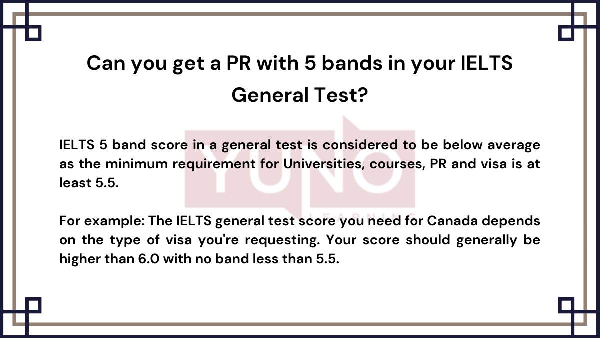 Is 5 a good IELTS Band Score in the IELTS General Test?