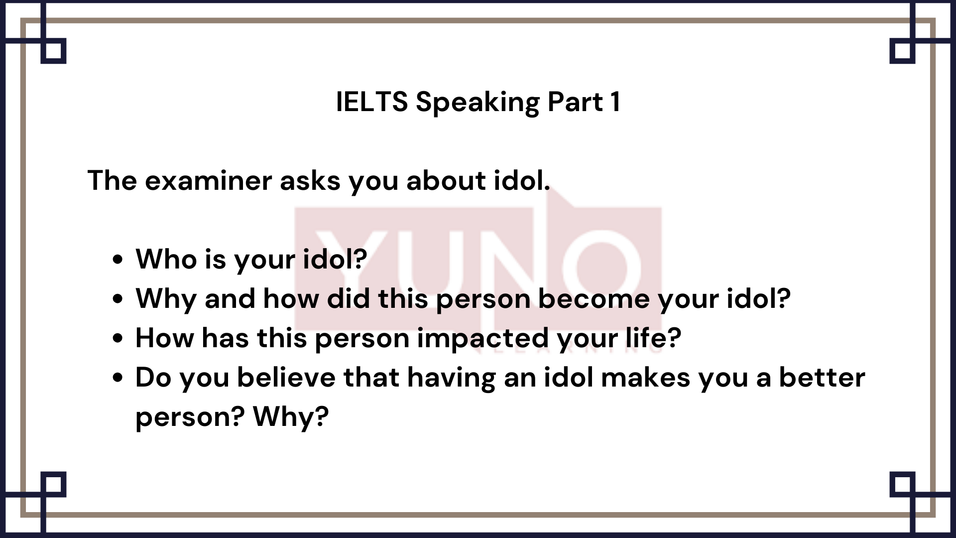 IELTS Speaking Part 1 Sample Questions - Yuno Learning
