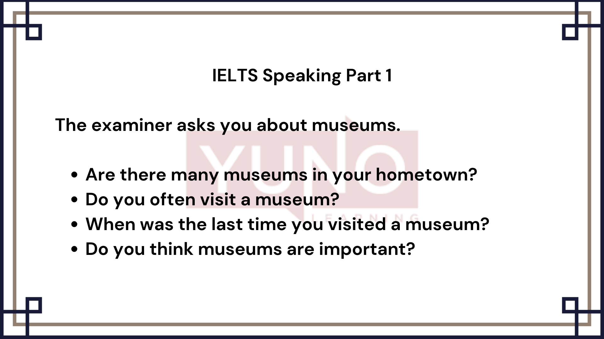 23 October 2023 IELTS Speaking Part 1 Museum Sample Answer